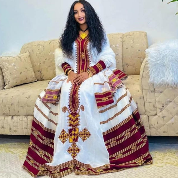 Hamelmal Habesha Dress - EthiopianClothing.Net
