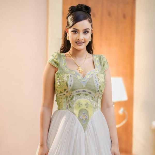 Nanu Habesha Weeding Dress - EthiopianClothing.Net