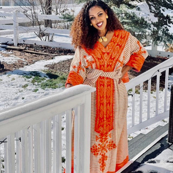 Ruhama Habesha Dress - EthiopianClothing.Net