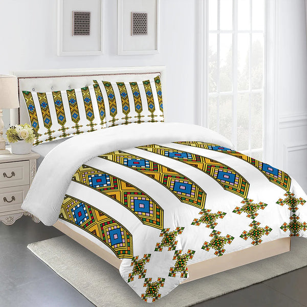 Luxury Bohemian Style Ethiopian Tilet Pattern Duvet Cover ...