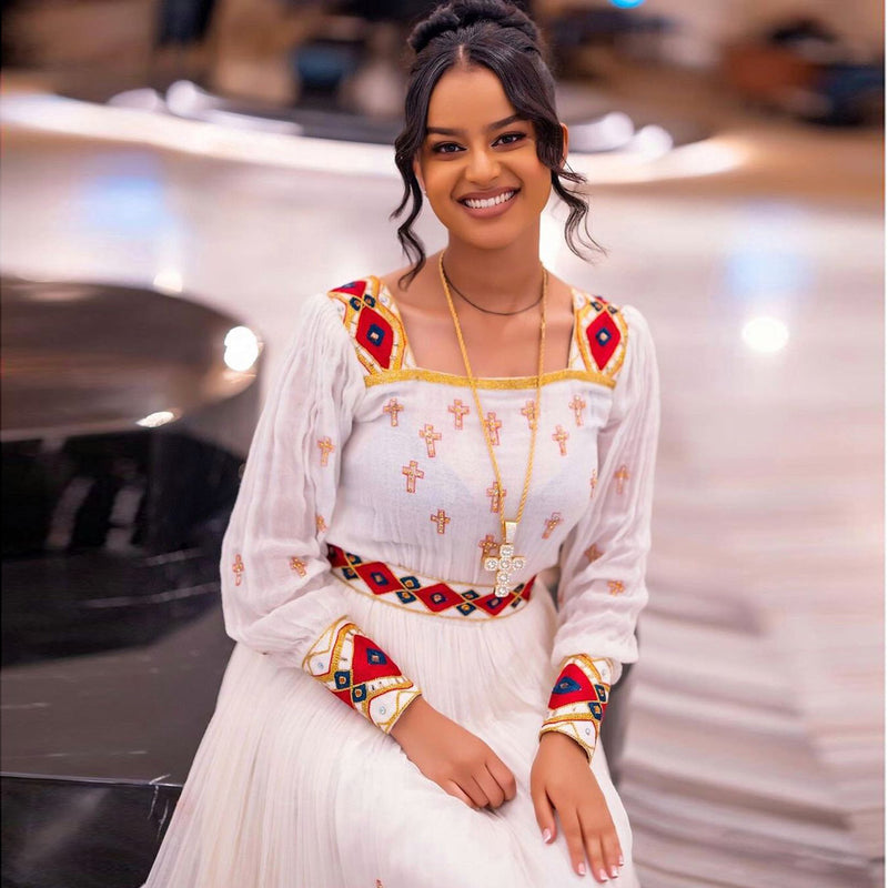Fiyona Habesha Dress - EthiopianClothing.Net