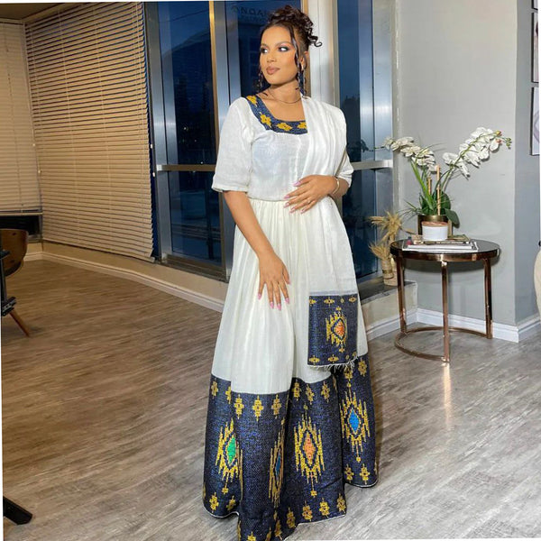 Hirut Ethiopian Habesha Dress - EthiopianClothing.Net