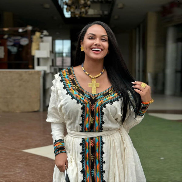 Samrawit Cultural Habesha Kemis 2023 - EthiopianClothing.Net