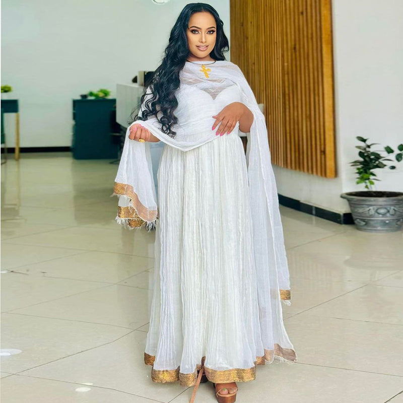 Tenbit Ethiopian Dress - EthiopianClothing.Net