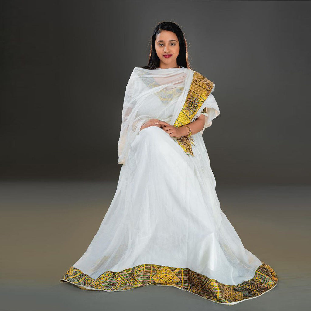 Fatimah Habesha Dress - EthiopianClothing.Net