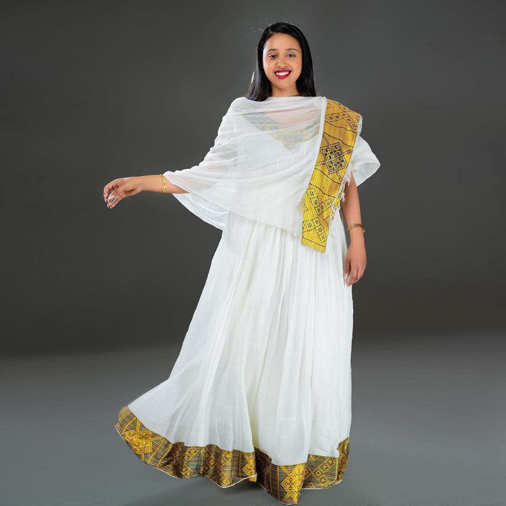 Fatimah Habesha Dress - EthiopianClothing.Net