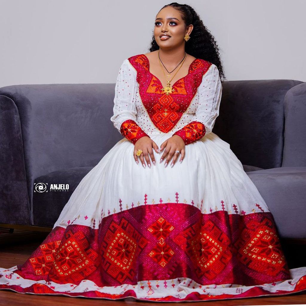 Traditional Ethiopian, Eritrean, Habesha Wedding Dresses ...