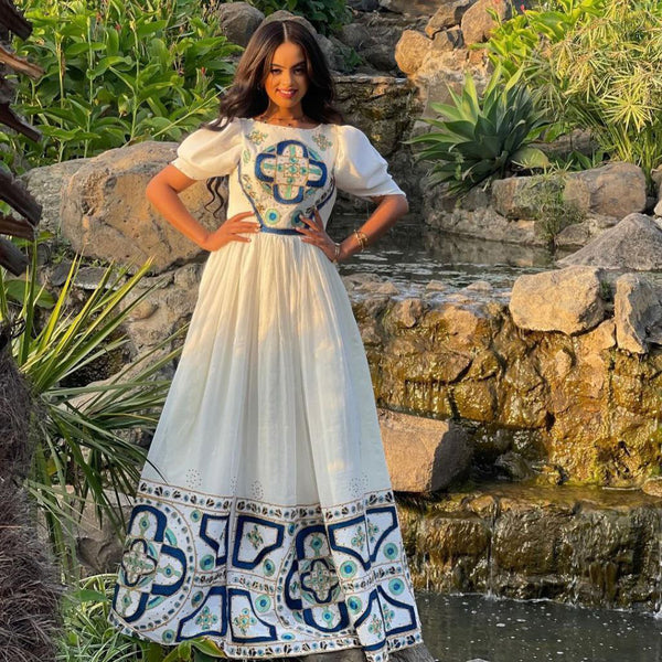 Fekat Ethiopian Dress - EthiopianClothing.Net