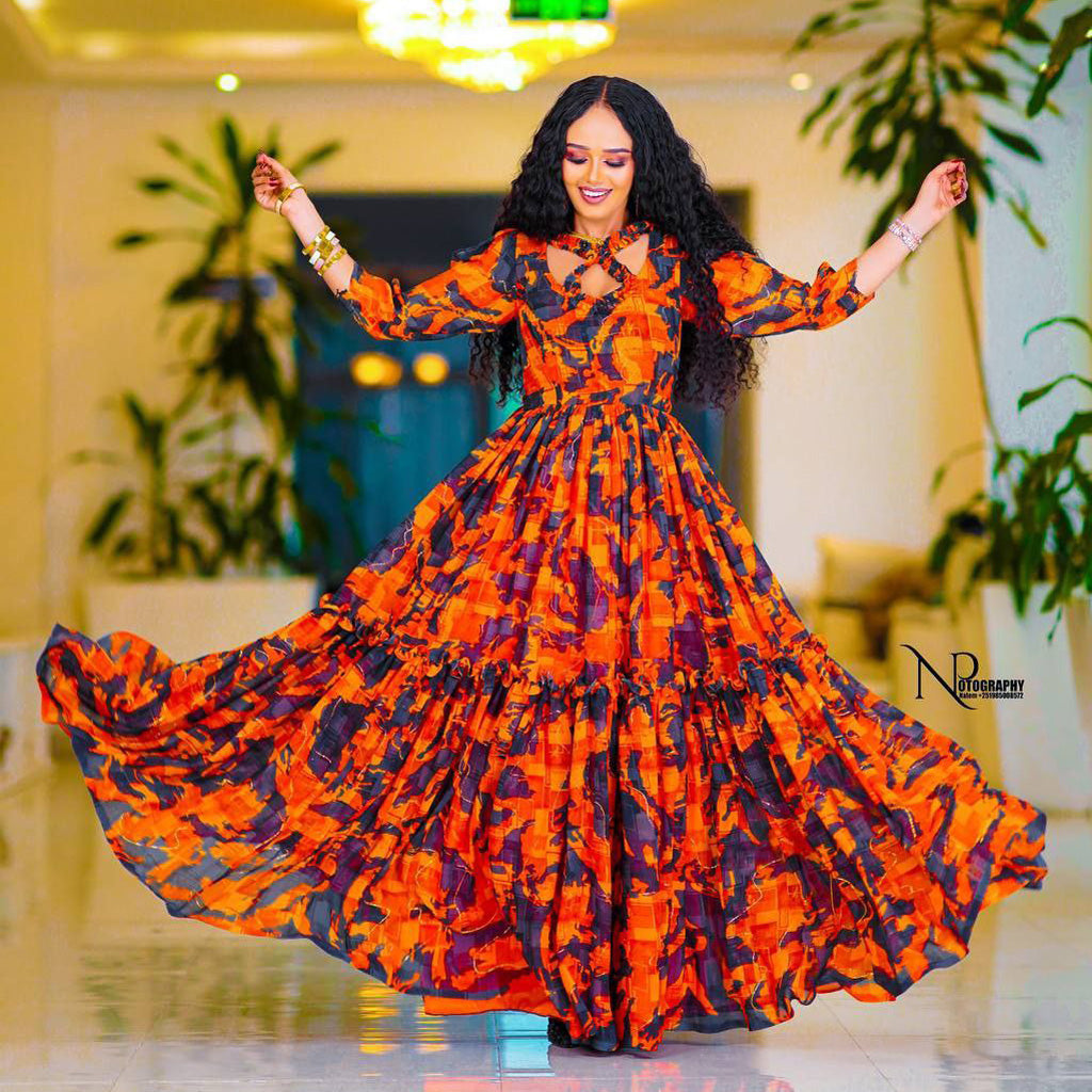Heran Habesha Chiffon Dress EthiopianClothing Net Heran Habesha Chiffon Dress EthiopianClothing Net