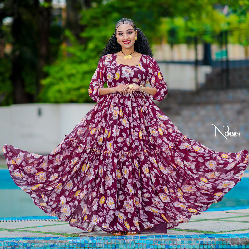Ethiopian Chiffon Dresses - EthiopianClothing.Net