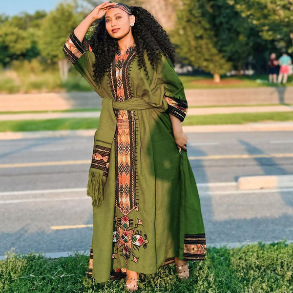 Jasmin Traditional Habesha Kemis - EthiopianClothing.Net